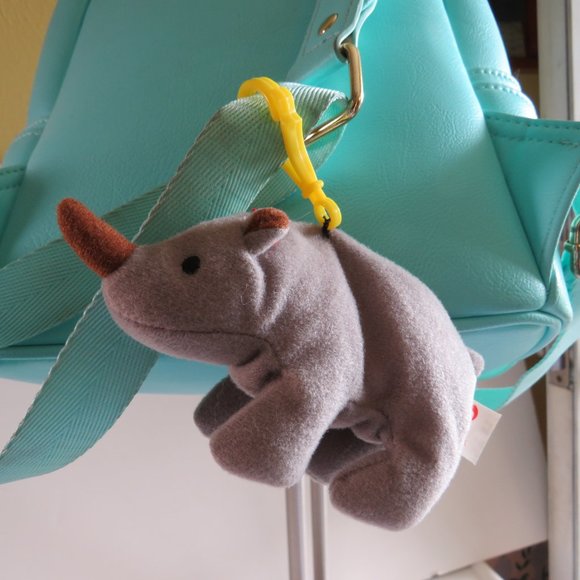 Ty | Toys | Rhino Named Spike Backpack Clip Plush Mini Stuffed Animal ...